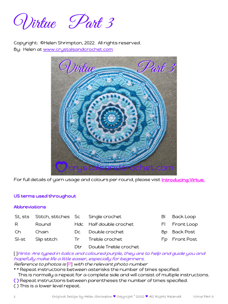 Virtue Part 3 US Terms Photo Tutorial Nzhiyj | PDF | Crochet | Knitting