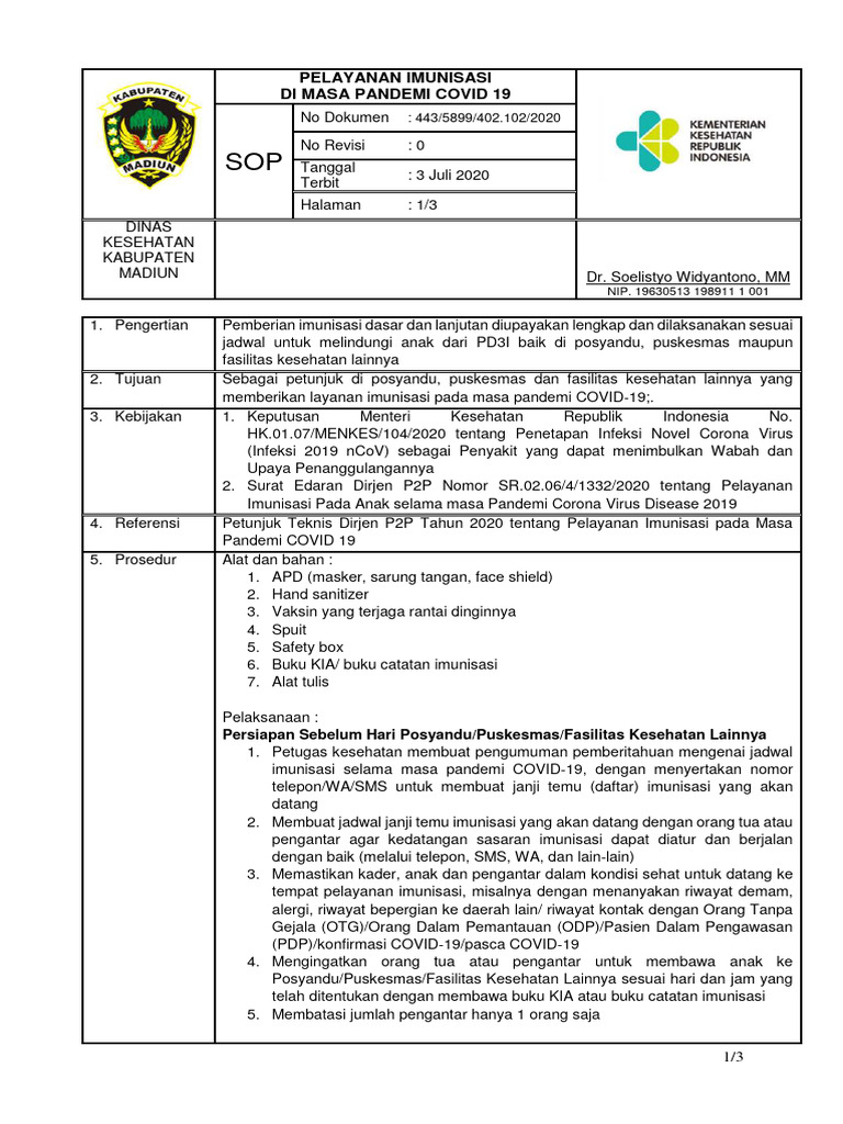 Sop Bidang p2p-1 | PDF | Kesehatan Holistik | Sains & Matematika