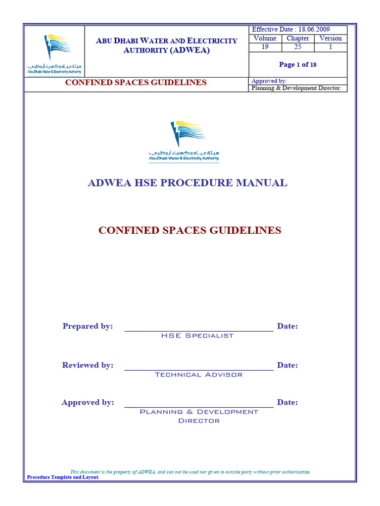 Confined Spaces Guidelines. | PDF | Ventilation (Architecture) | Occupational Safety And Health