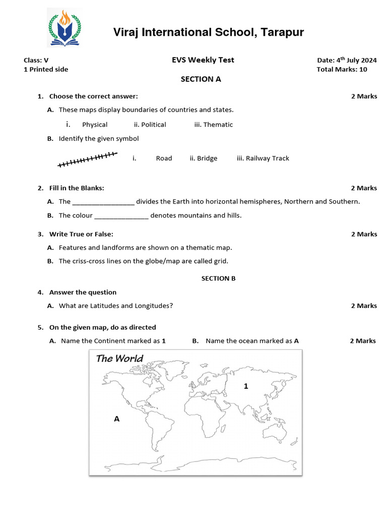 CT Class 5 - Maps & Globes | PDF