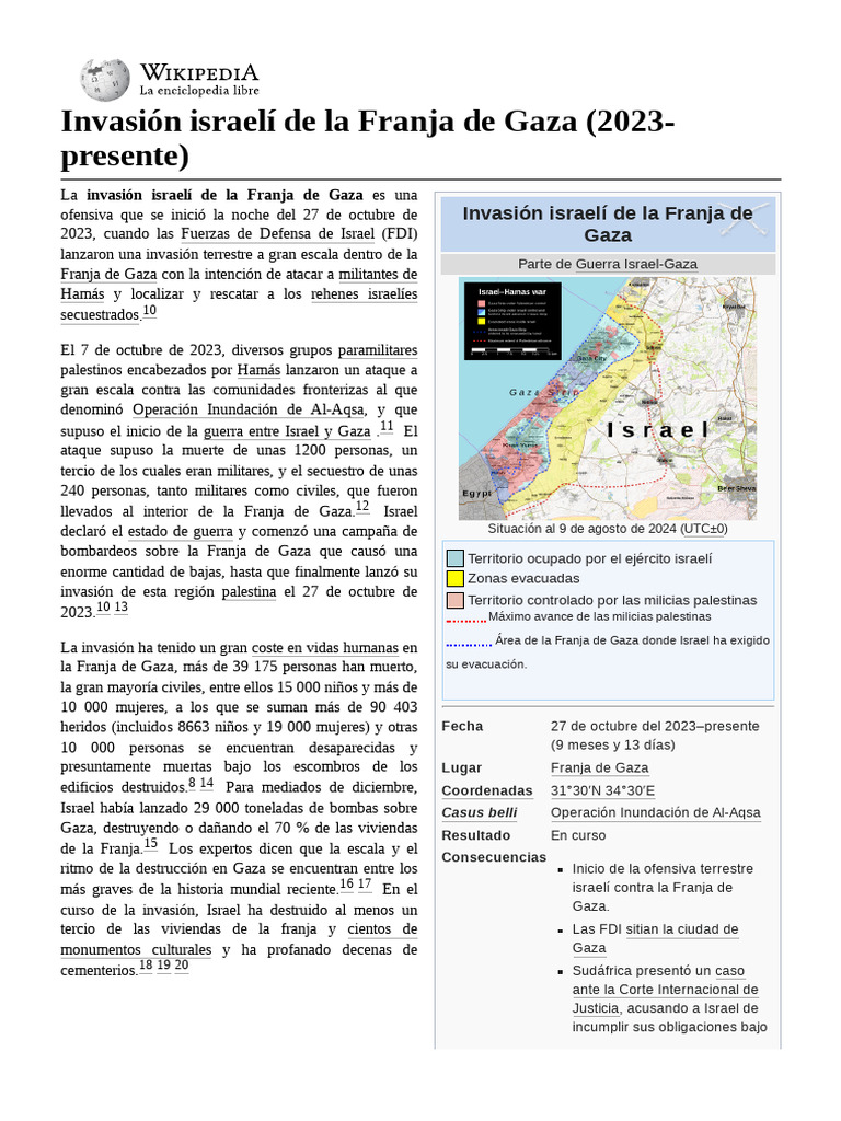 Invasión Israelí de La Franja de Gaza (2023-Presente) | PDF | Franja de Gaza | Israel