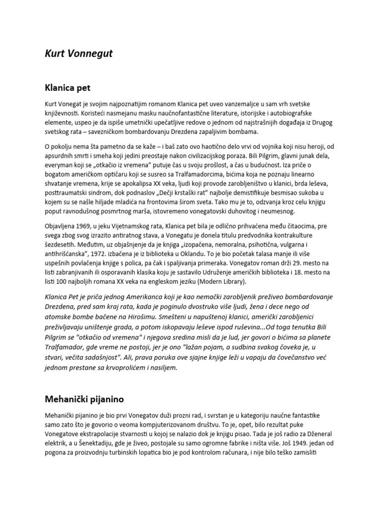 Kurt Vonnegut | PDF