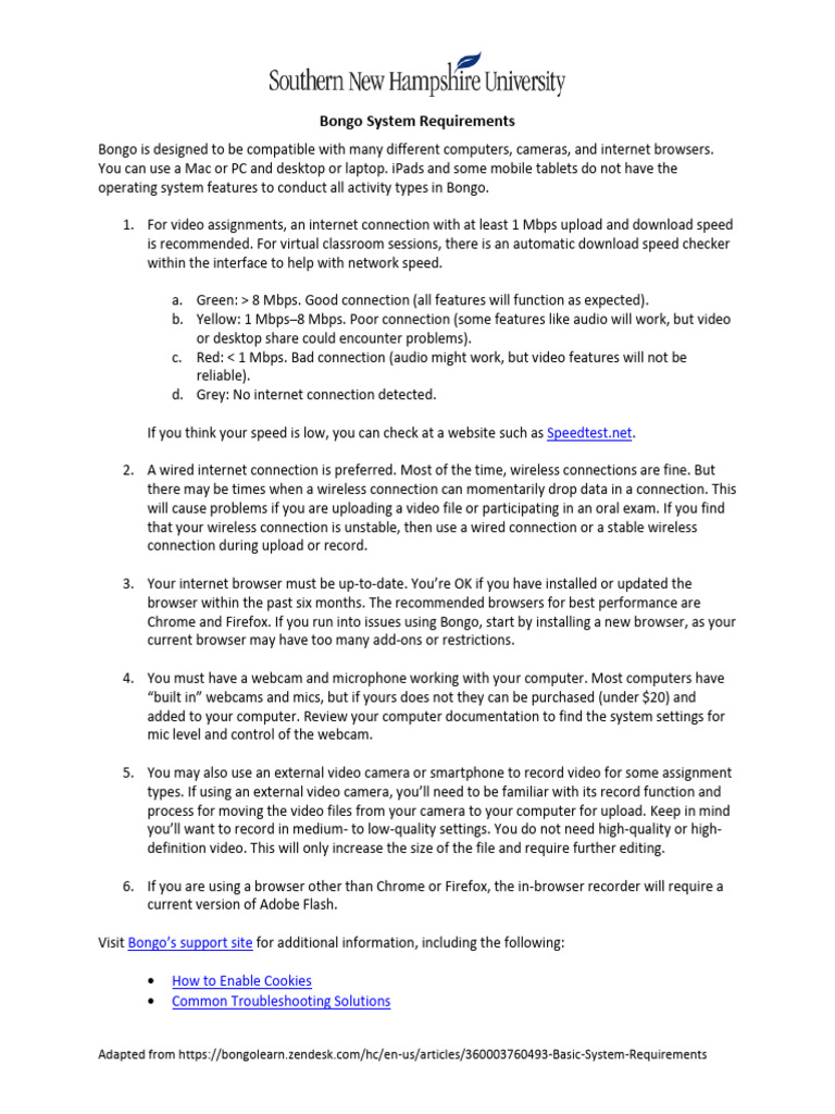 Bongo System Requirements | PDF | Desktop Computer | Consumer Electronics