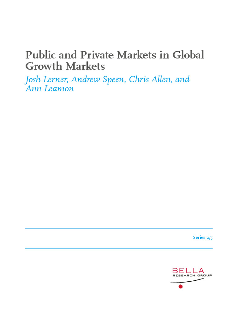 Public and Private Markets in Global Growth Markets | PDF | Private ...
