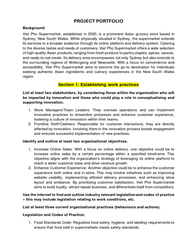 BSBSTR501 Project Portfolio Overview | PDF | Innovation | Creativity