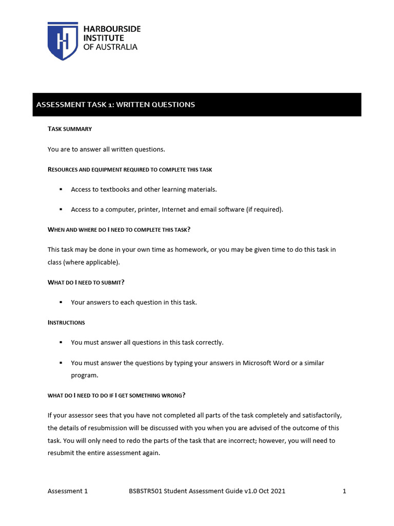 BSBSTR501 Assessment Task 1 | PDF | Innovation | Creativity
