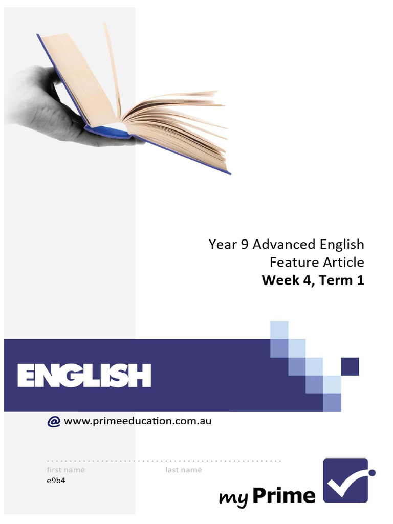 Year 9 English Classbook Feature Article | PDF | Newspapers | News