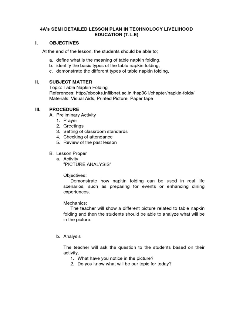 T.L.E Lesson Plan Final Franklin | PDF | Lesson Plan | Teachers
