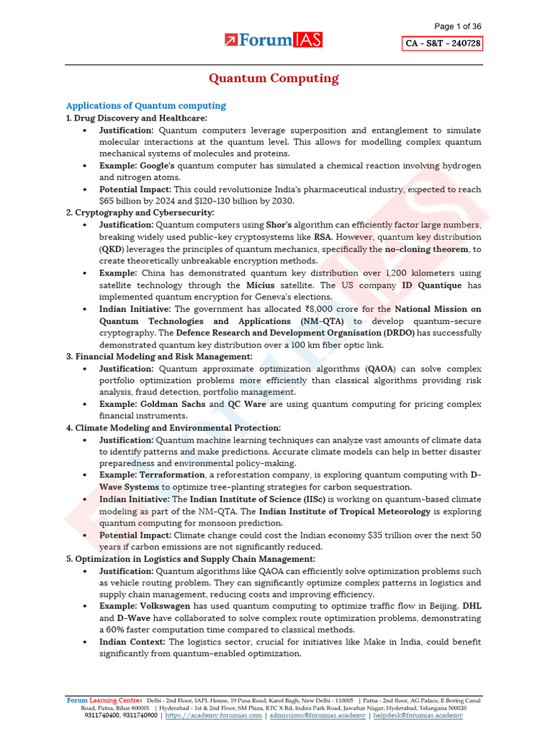 CA Class 2 Handouts | PDF | Quantum Computing | Quantum Mechanics