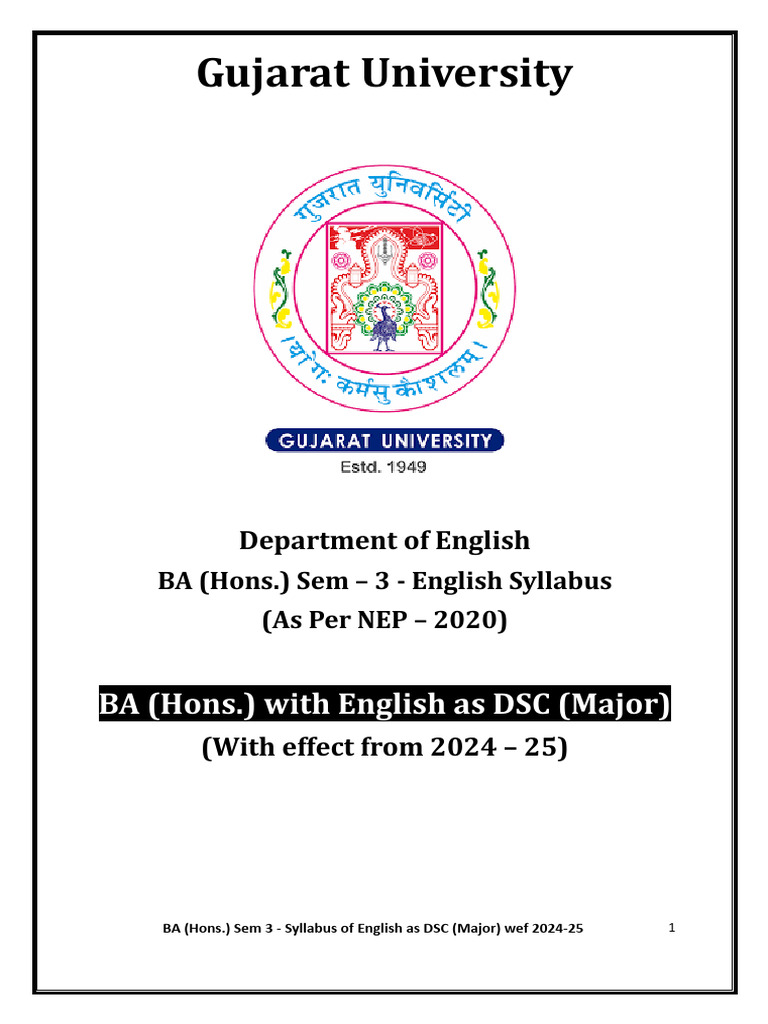 Major English BA Sem 3 | PDF | Thesis | Genre