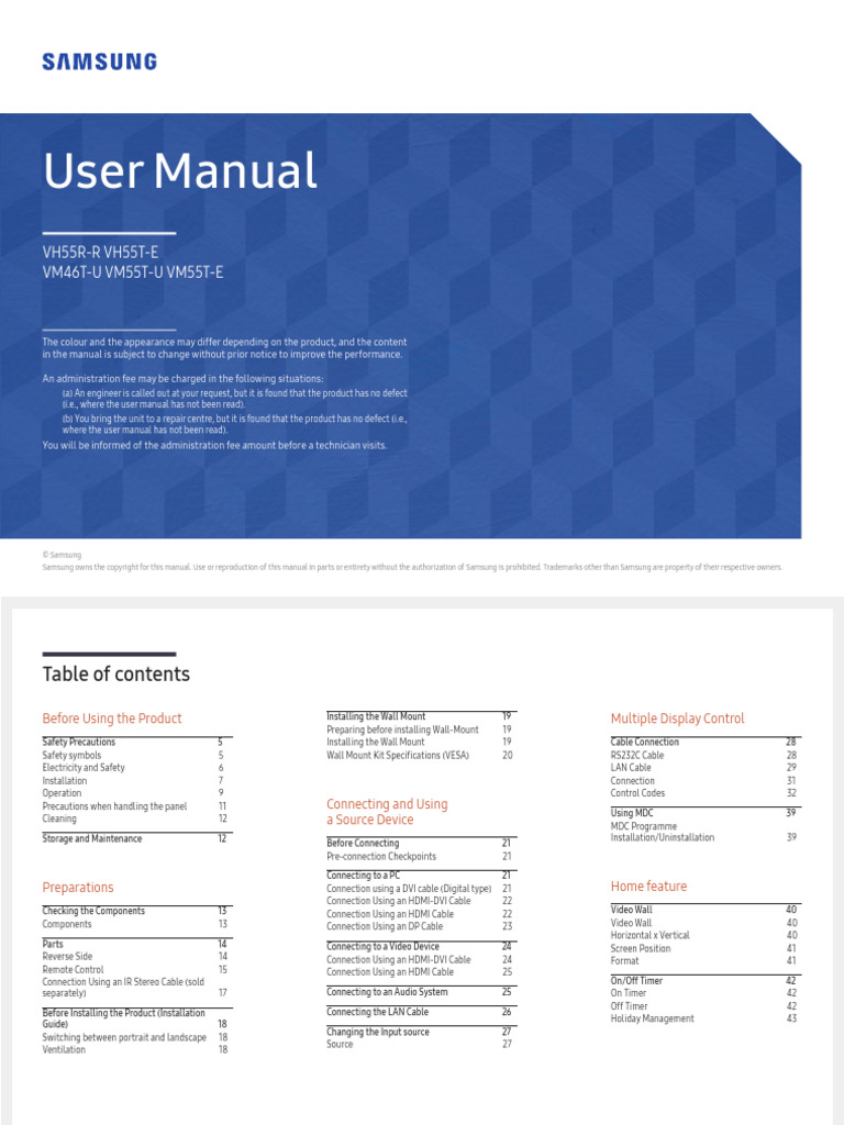 Bn81-20073a-01 Web VHR-R Vht-E Vmt-E Vmt-U Cis Eu Eng 210205.0 | PDF | Ac Power Plugs And ...