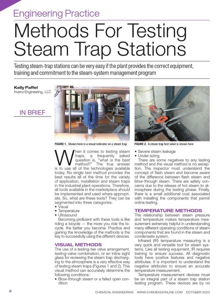 Methods-For-Testing-Steam-Trap-Stations | PDF | Decibel | Steam
