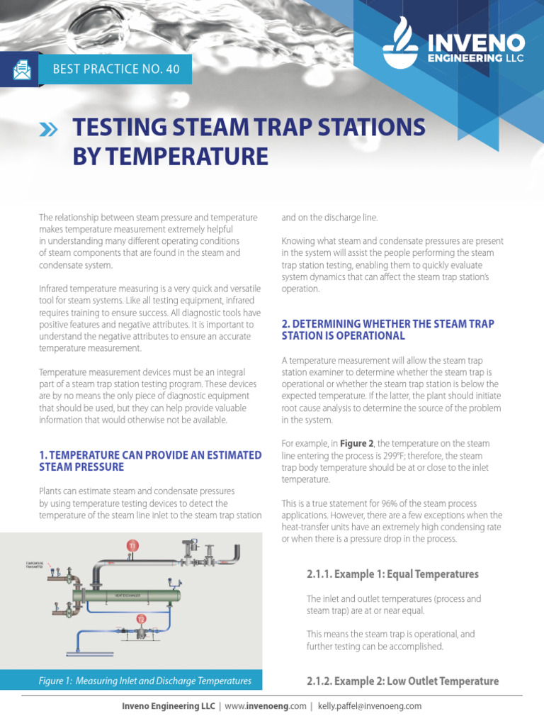 Testing Steam Trap Stations by Temperature | PDF | Steam | Temperature