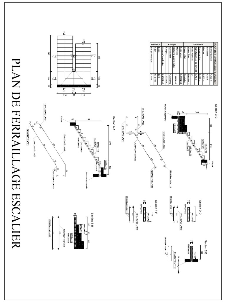 Ferraillage Escalier | PDF