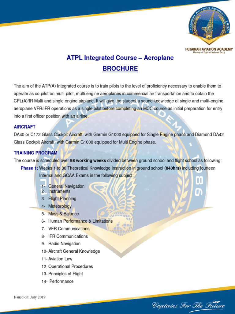ATPL Integrated - Brochure | PDF | Aviation | Aerospace