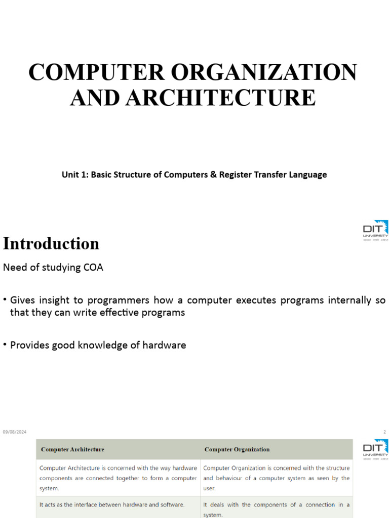 Unit 1 | PDF | Central Processing Unit | Computer Data Storage