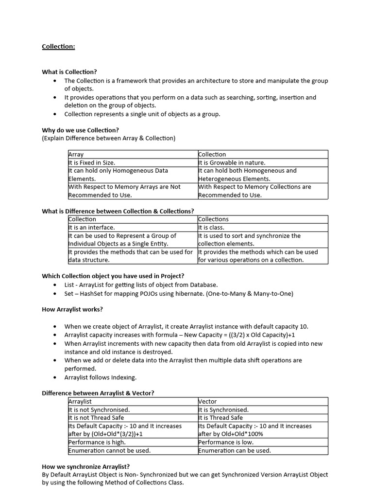 Understanding Java Collections Framework | PDF | Computing | Computer Programming