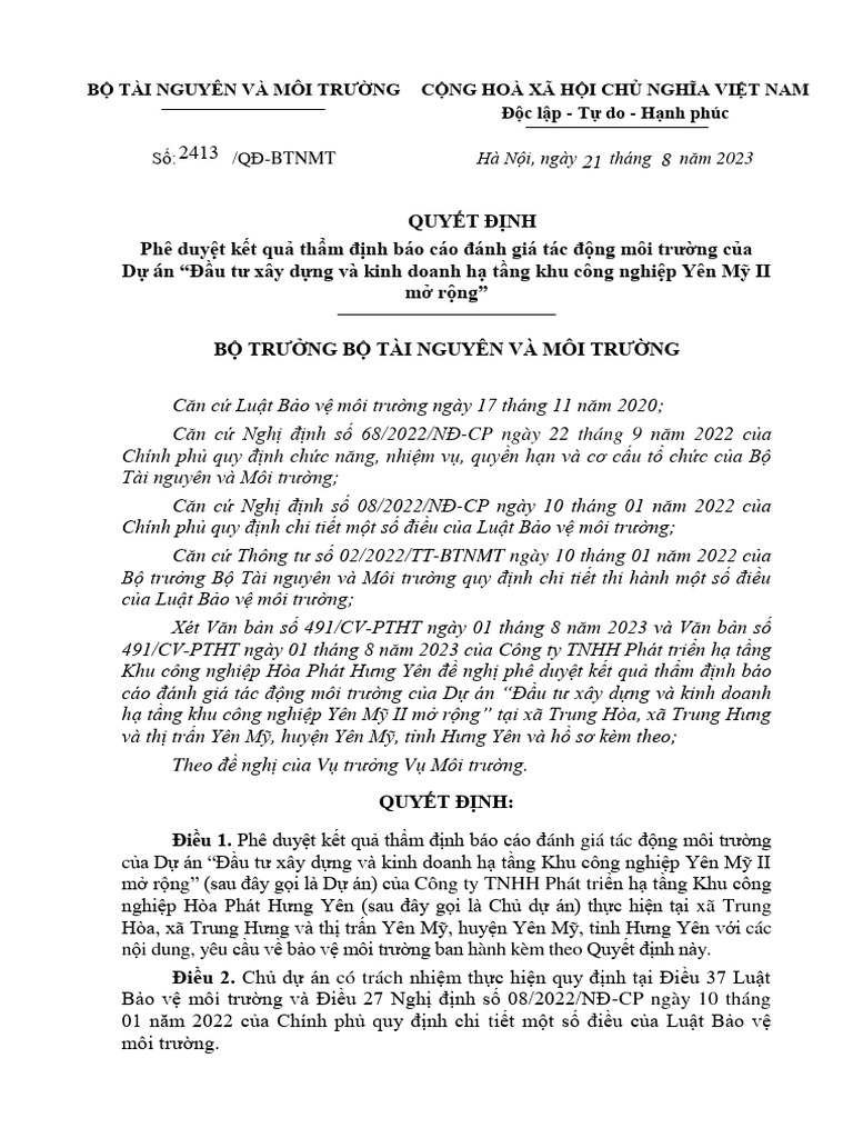 2413 QD BTNMT - Signed | PDF