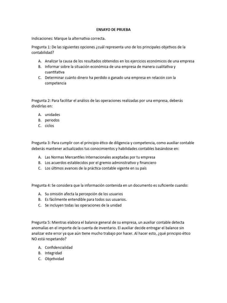Repaso para Prueba de Gestión Comercial y Tributaria | PDF ...