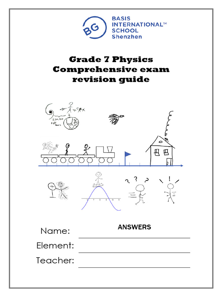 Physics G7 COMP Revision Guide 2023-24 ANSWERS | PDF | Force | Potential Energy