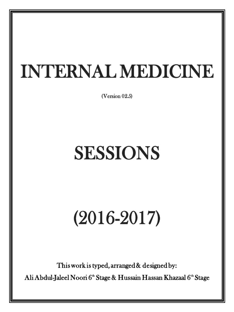 Internal Medicine Sessions 2016-17 NUCOM | PDF | Heart | Pulse
