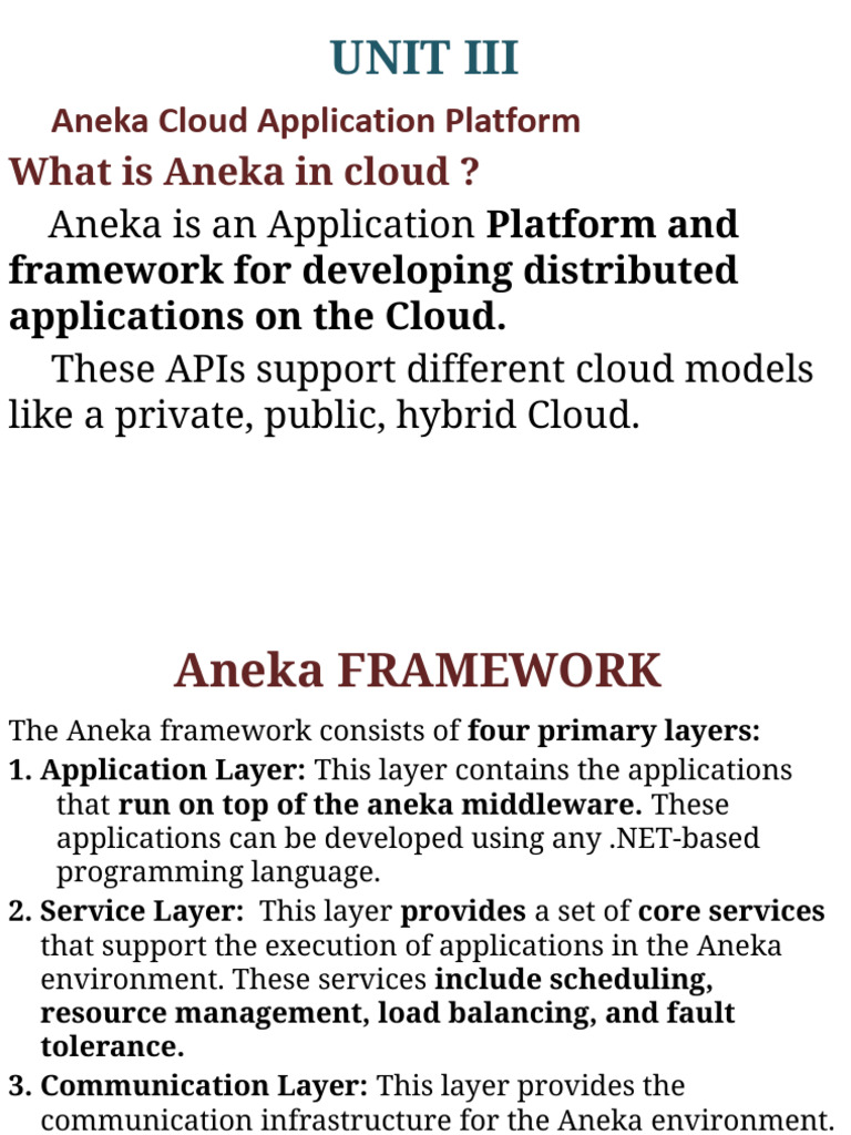 Cloud Computing UNIT III | PDF | Cloud Computing | Computing