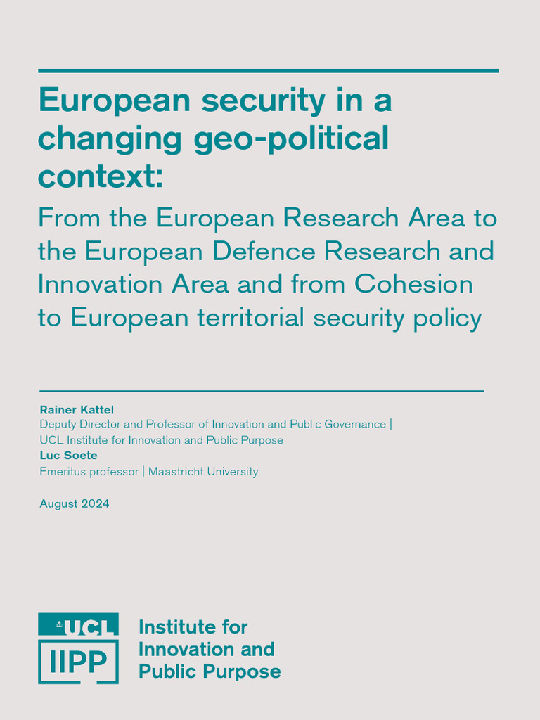 European Security Iipp Policyreport 2024.12 | PDF | European Union ...