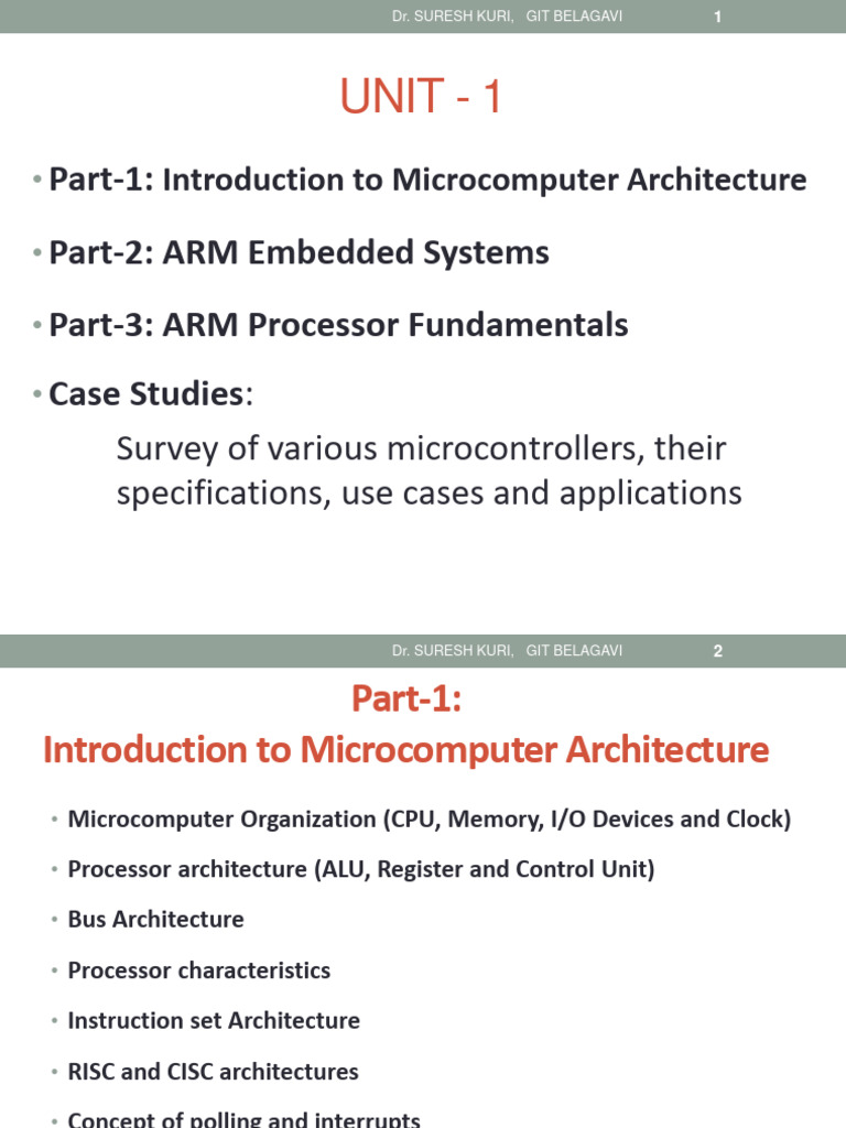 Unit 5-Intro To Microcomputer Arch | PDF | Central Processing Unit | Input/Output