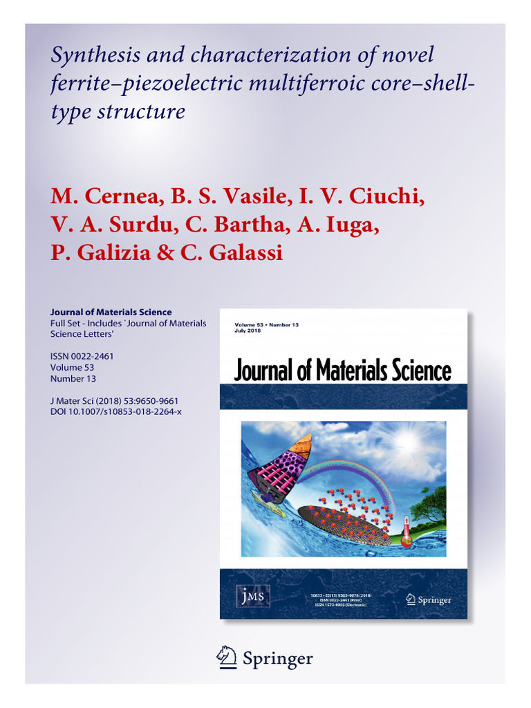 Paper CFO BNBT Core Shell | PDF | Dielectric | Ferroelectricity