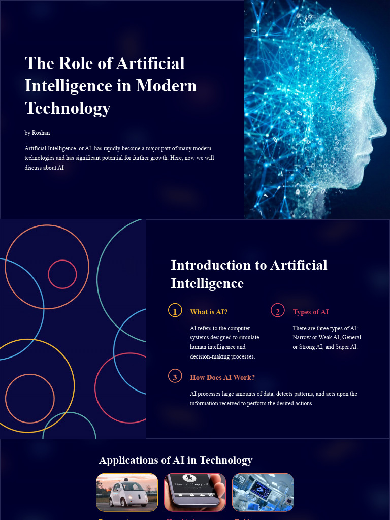 The Role of Artificial Intelligence in Modern Technology | PDF | Artificial Intelligence ...