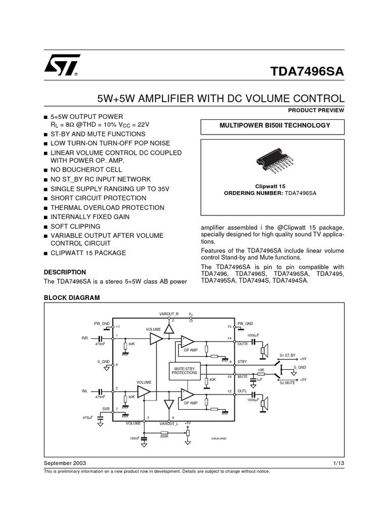Datasheet Ic | PDF | Amplifier | Electrical Engineering