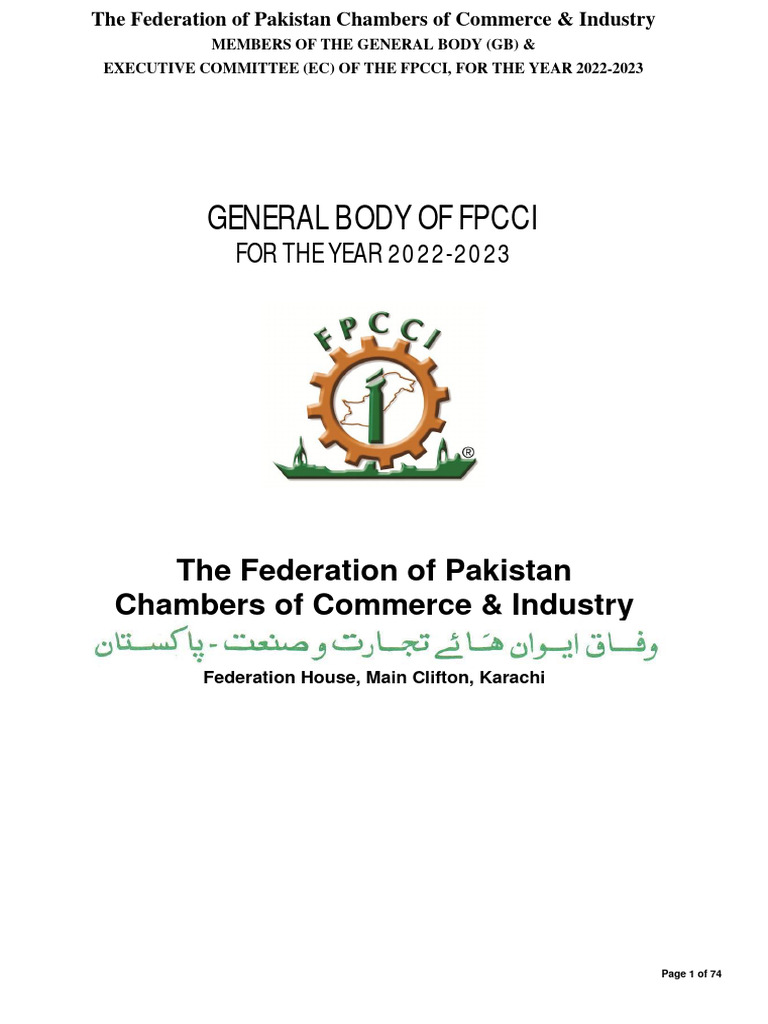 Ecgb 2022 23 Fpcci Lu 26 08 2023 | PDF | Pakistan