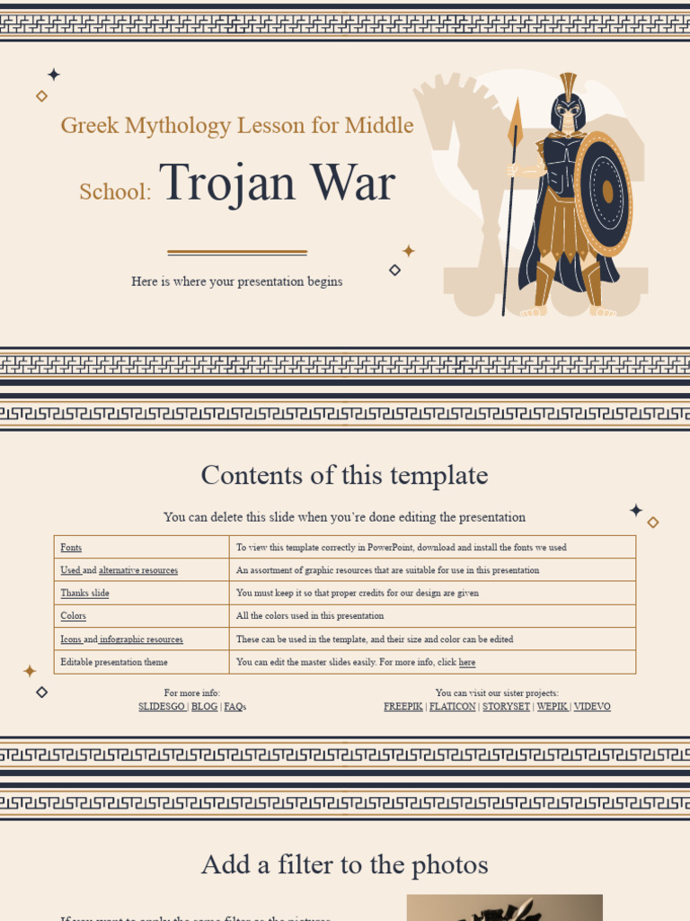 Greek Mythology Lesson For Middle School - Trojan War by Slidesgo | PDF ...