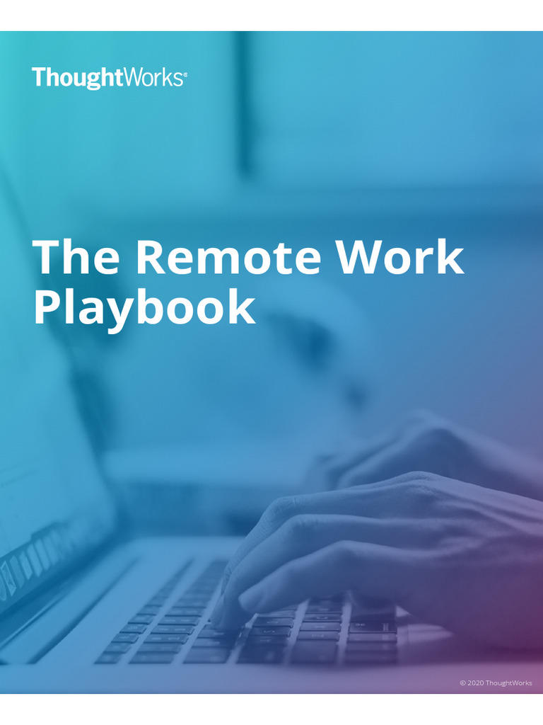Remote Work Playbook Thoughtworks | PDF | Virtual Private Network | Computer Security
