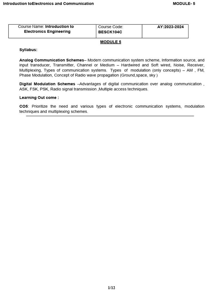 Iec Module5 | PDF | Modulation | Digital Signal