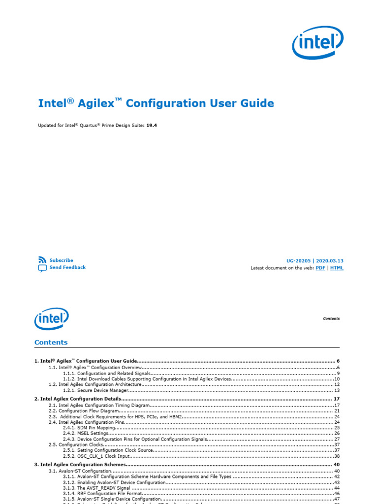 Agilex Configuration User Guide | PDF | Field Programmable Gate Array | Booting