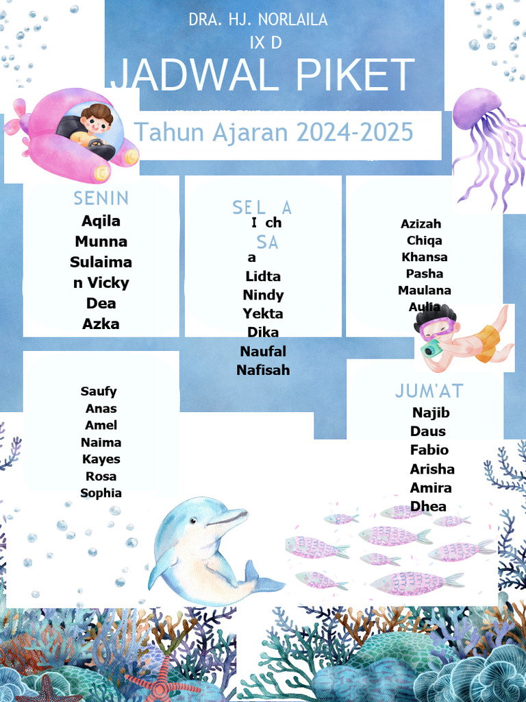 Jadwal Piket Kelas IXD | PDF