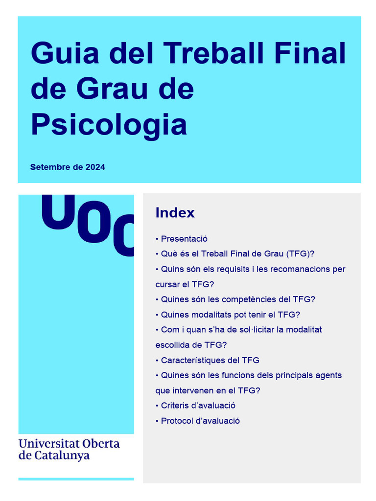 GR32 GuiaTFG Psicologia Nou CA | PDF
