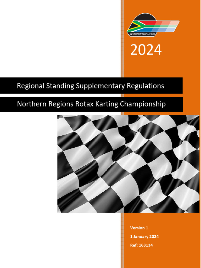 2024 MSA NR Regional Rotax Karting Regulations | PDF | Motorsport | Formula Racing