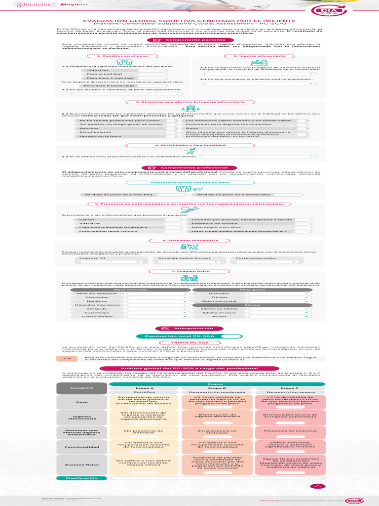 Pg-Sga V3 | PDF | Pérdida de peso | Nutrición