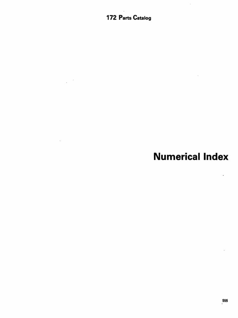 Model 172 1975-1986 Parts Index | PDF