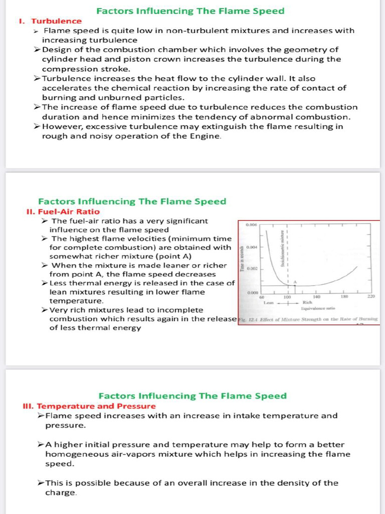 Flame Speed Factors | PDF