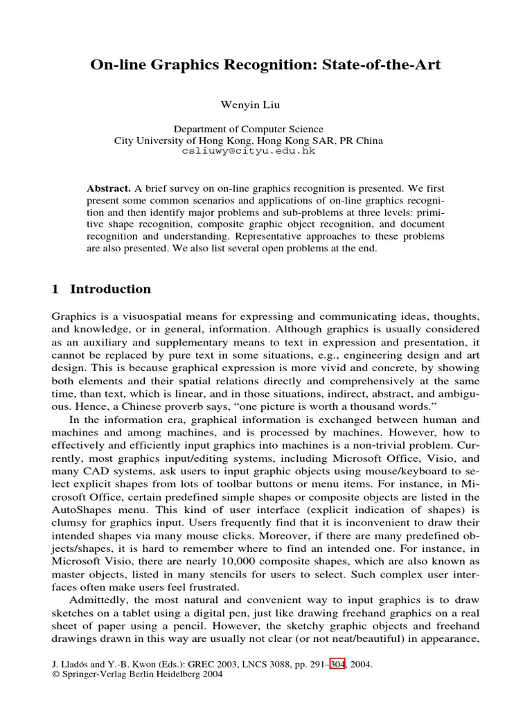 Online Graphics Recognition State of The Art | PDF | Shape | Ellipse