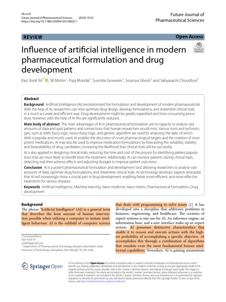 7-Ai in Pharma Formulation Drug Dev-Appln Formulation Other Appln | PDF ...