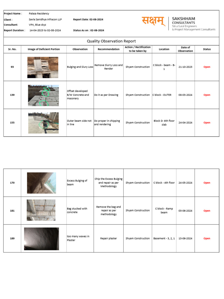 Quality Observation Points 02-08-24 | PDF | Building Engineering ...