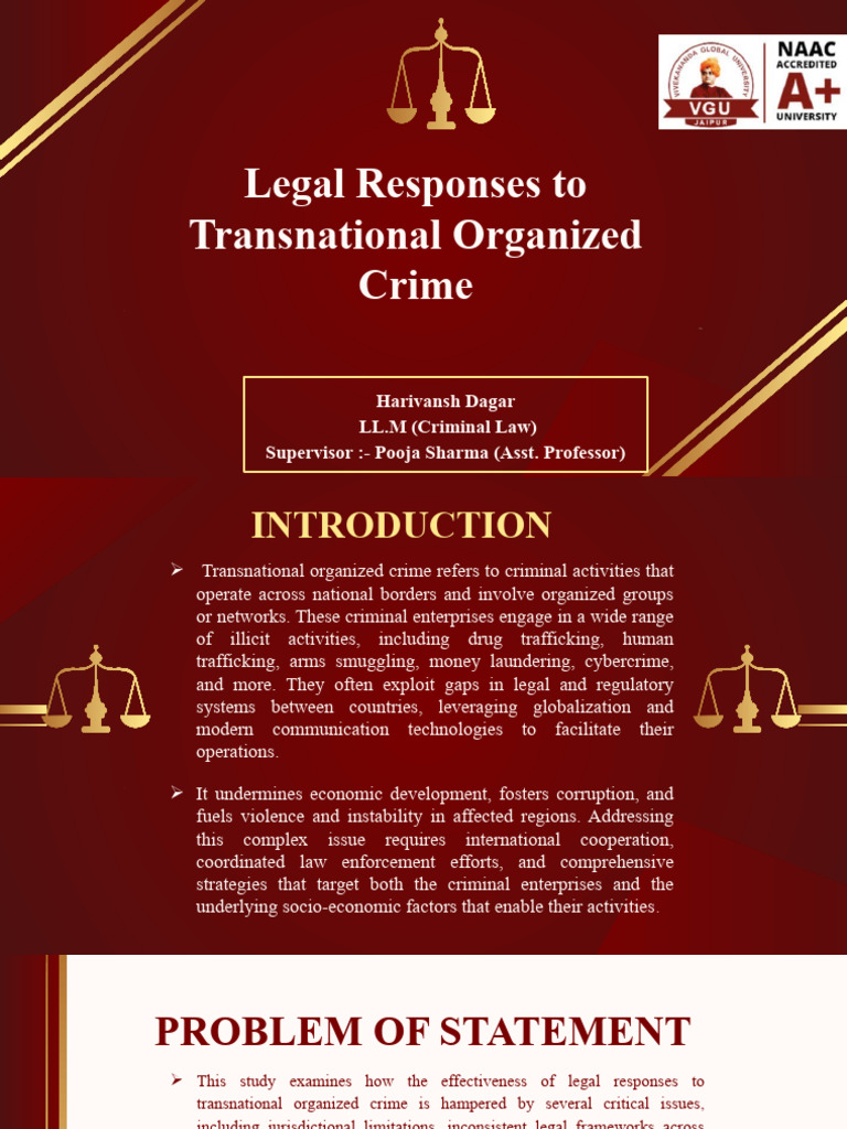 LLM Dissertation PPT (HARIVANSH DAGAR) | PDF | Organized Crime ...