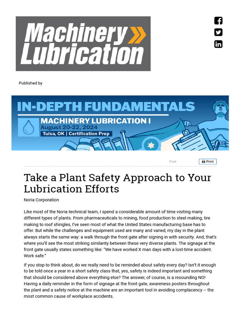 41.4.take A Plant Safety Approach To Your Lubrication Efforts | PDF ...