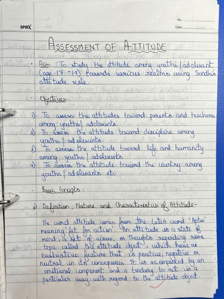 Attitude Practical | PDF