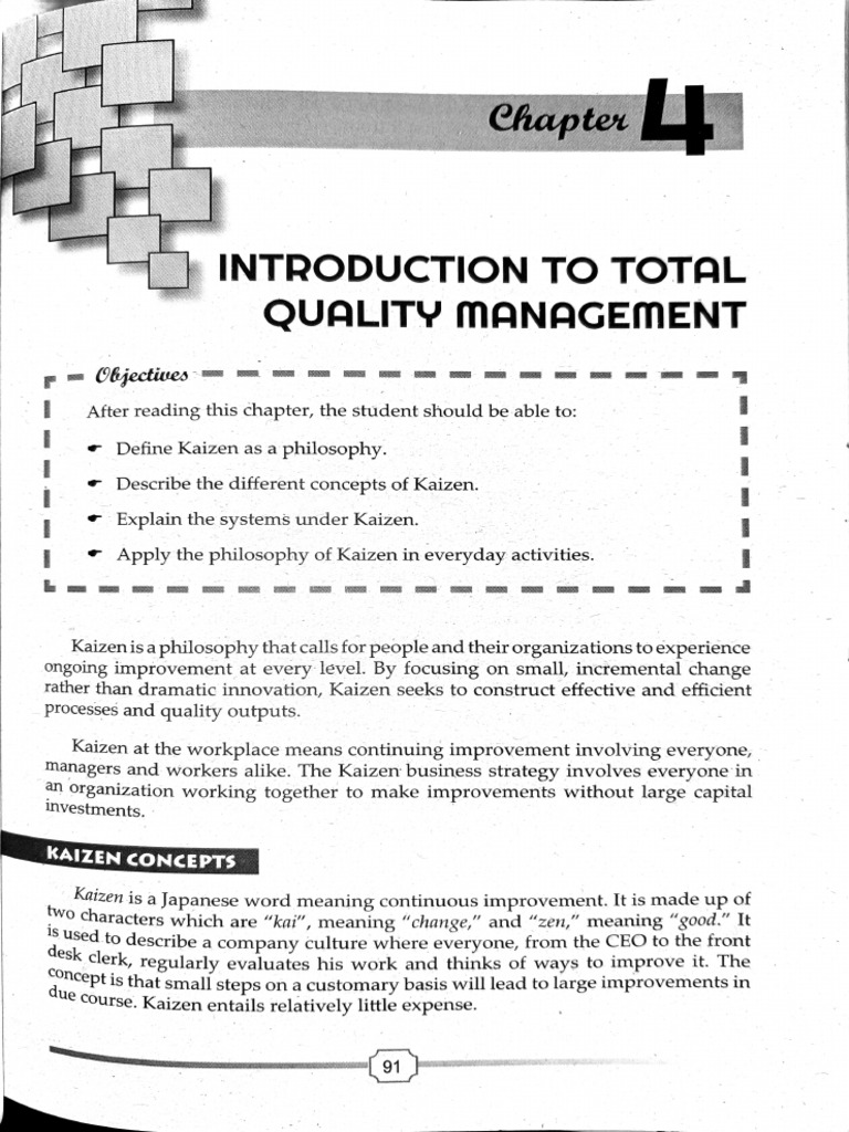 TQM - Chapter 4 | PDF