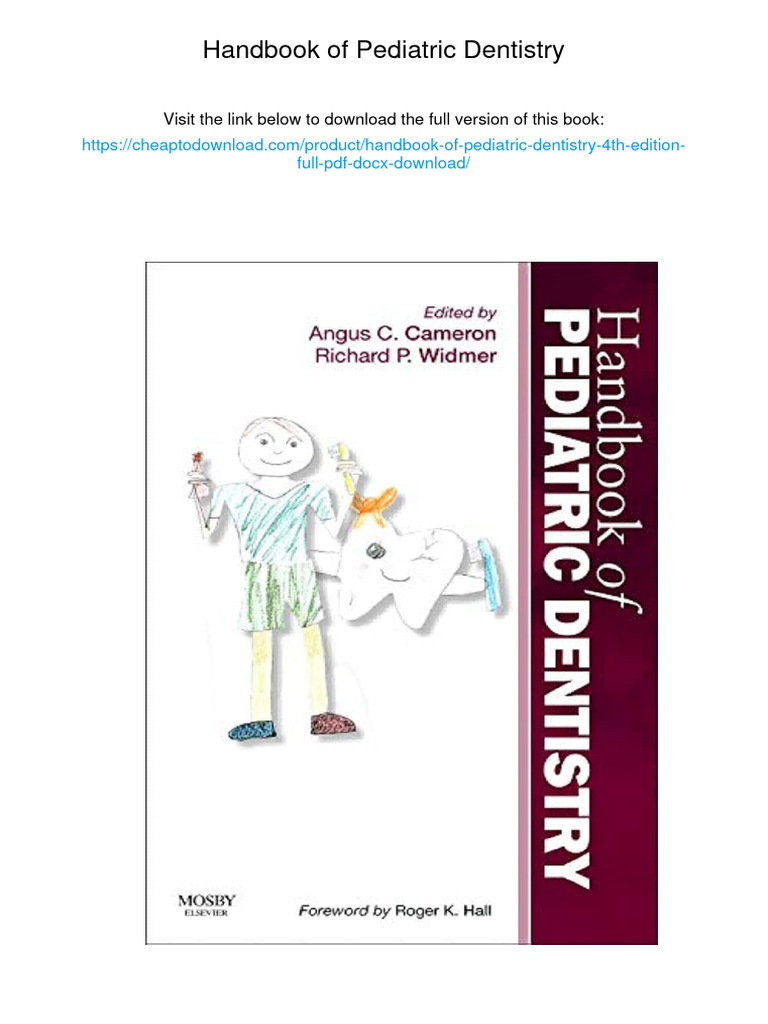 Handbook of Pediatric Dentistry. 4th Edition. | PDF | Dental Degree ...